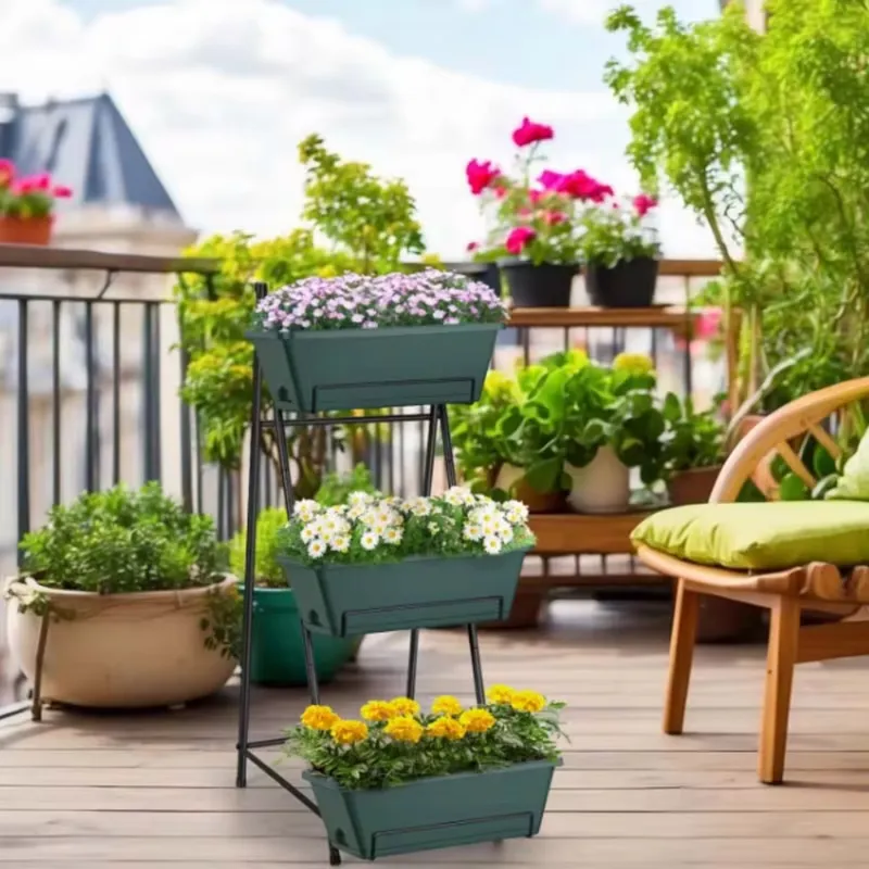 3-Tier Vertical Garden Bed - Raised Garden Planter Box for Outdoor Use ...