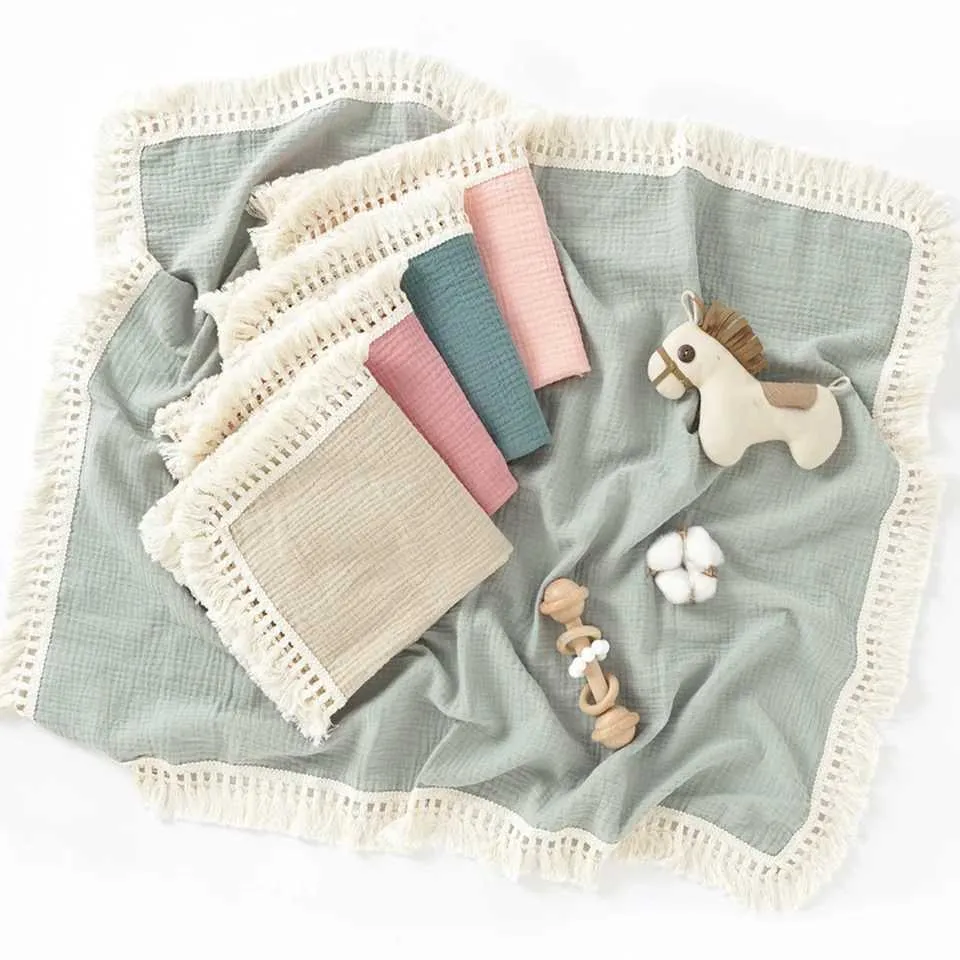 Soft & Cozy Tassel Receiving Blanket for Newborns, Perfect for Sleeping ...