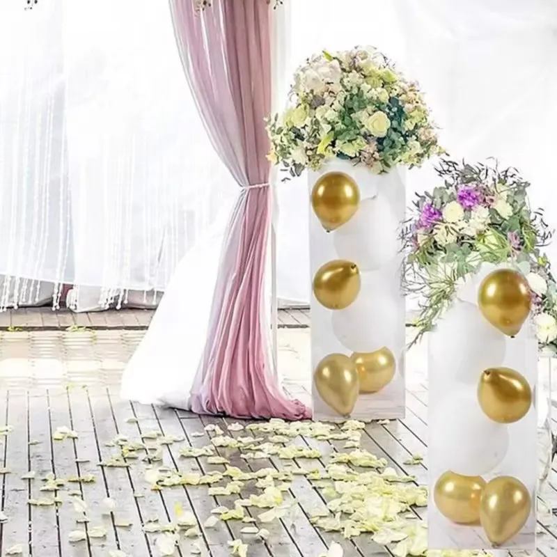 2 Pack Clear Acrylic Pedestal Tower Diy Balloon Table Centerpieces For ...