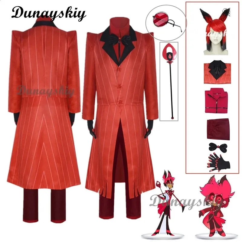 Alastor Cosplay Costume Set For Men Bazbin Cosplayer El Uniform With ...
