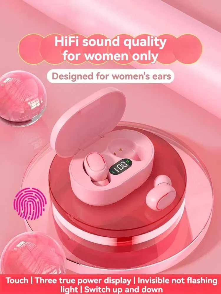 Pink Wireless Earbuds - Bluetooth 5.3 Noise Cancelling Headphones with ...