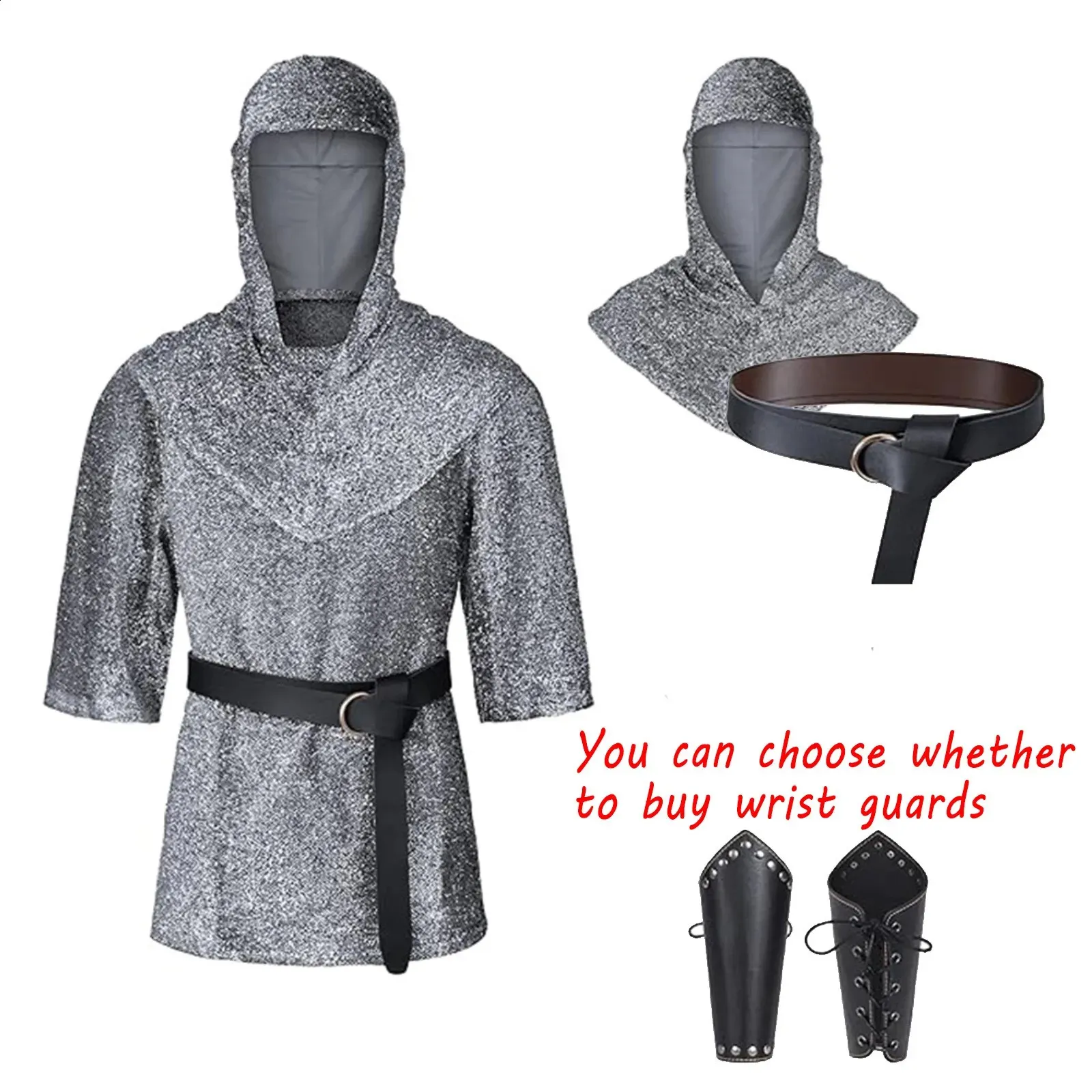 Templar Knight Costume Crusader Armor Set: Adult Medieval Costume ...