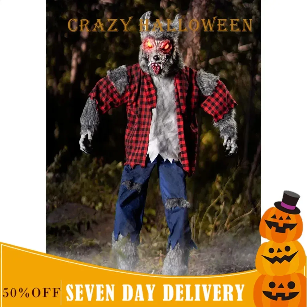 Animated Outdoor Halloween Werewolf Decoration Classic Horror Design ...
