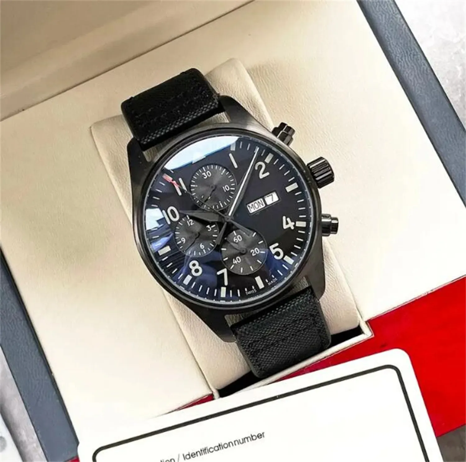U1 Top AAA Luxury 43mm Pilot Watch: Mechanical Automatic, Day/Date ...