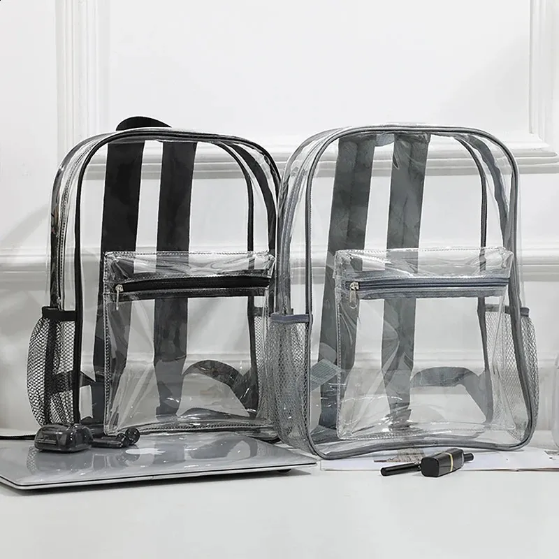 Summer Fashion Transparent Cute Clear Backpacks With Simple Zipper ...