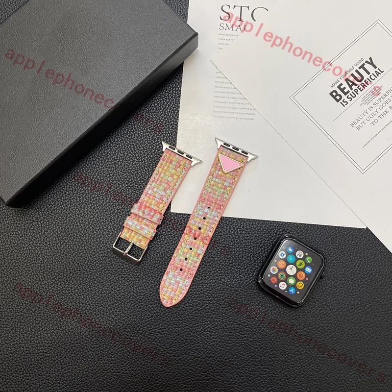 Premium Woven Leather Apple Watch Band with Triangular Design ...