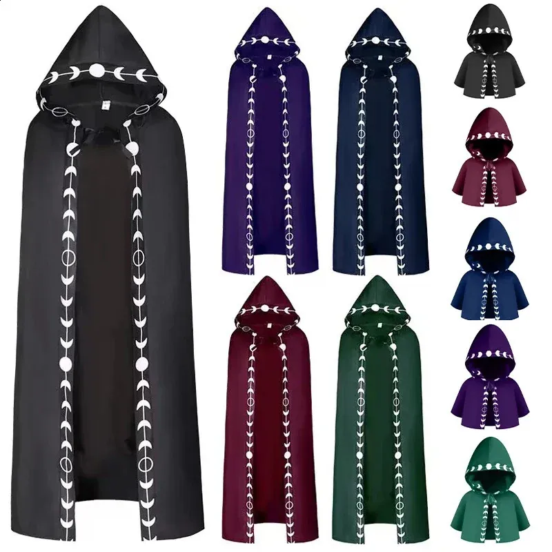 Men's Medieval Ghost Wizard Cosplay Costume Gothic Knight Hood, Death ...