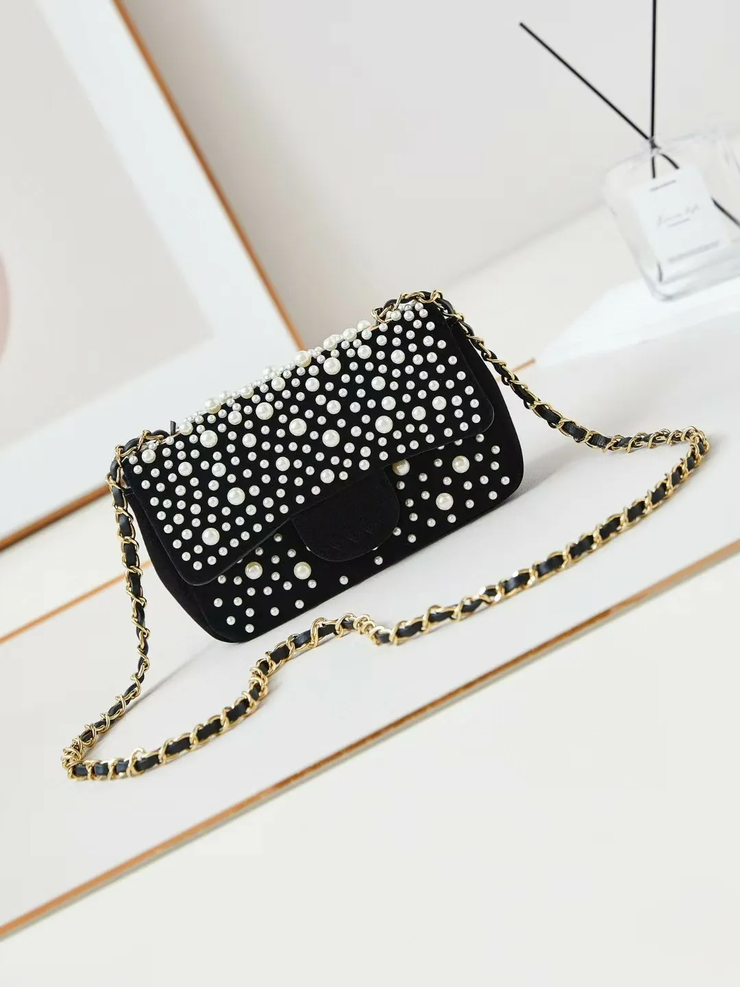 12A Winter Designer Clutch Bag with Festoon Pearls and Different Size ...