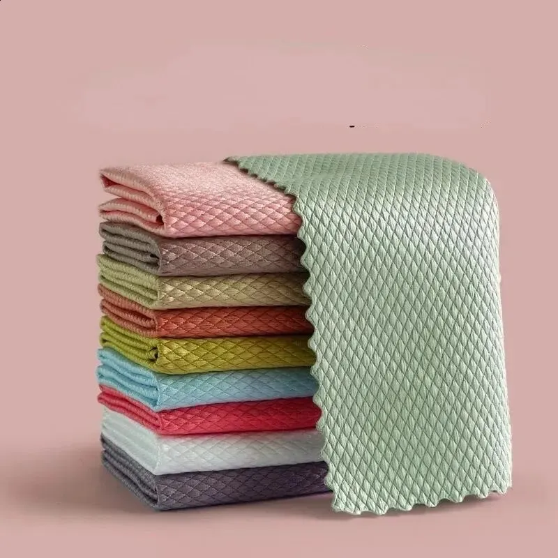 Premium Ultrafine Microfiber Glass Cleaning Rags 5-Piece Set - Reusable ...