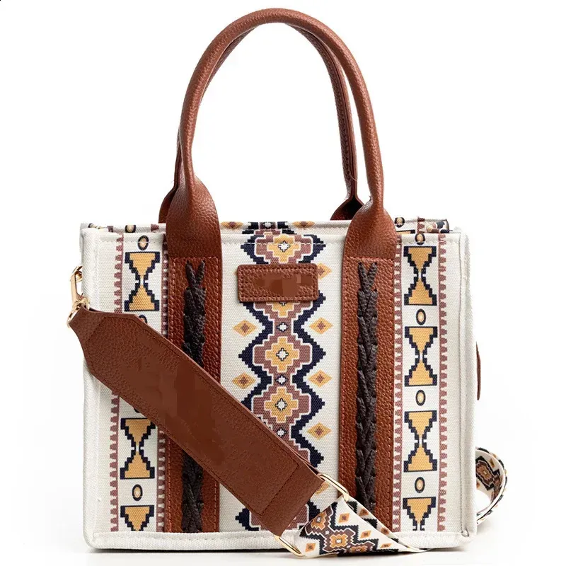 Bohemian Aztec Canvas Tote Bag: Stylish Women's Shoulder Bag ...