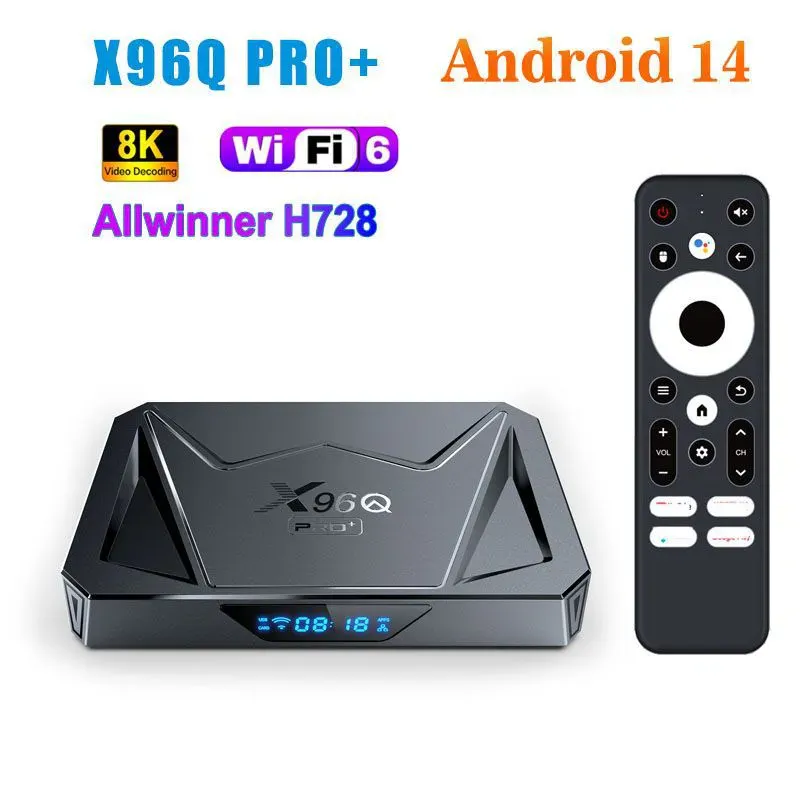DHgate.com:X96Q Pro+ Android 14 TV Box BT Voice Remote Control ...