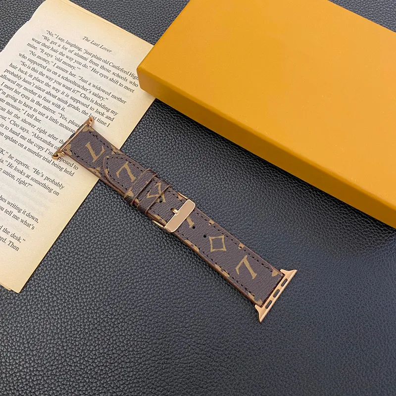 Designer Apple Watch Bands Leather Monogram Strap For Apple Watch Ultra ...