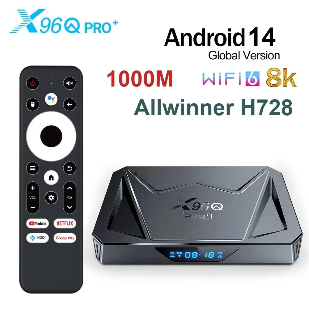 DHgate.com:X96Q Pro Plus Android 14 Smart TV Box: 8K Streaming, Allwinner H728 Octa Core, 2GB ...