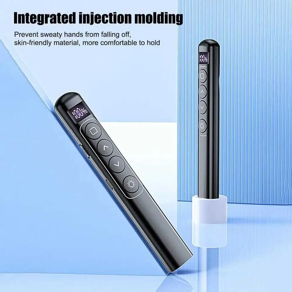 Wireless Presenter Clicker Pen with Laser Pointer, RF 2.4GHz, Hyperlink ...