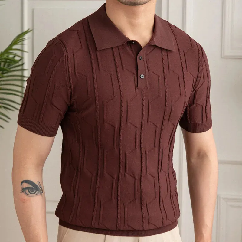 DHgate.com:Mens Slim Fit Knitted Striped Polo Shirt - Casual DHgate.com:Mens Slim Fit Knitted Striped Polo Shirt - Casual