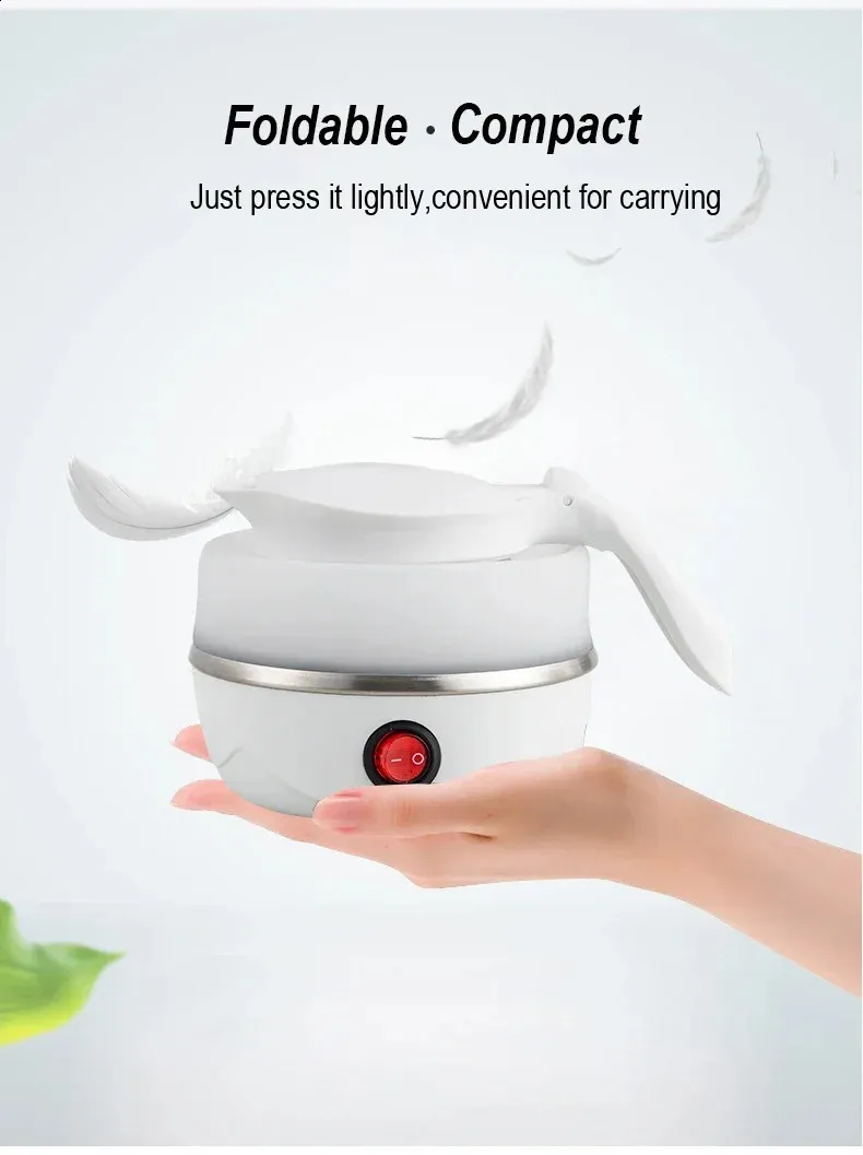6L Mini Folding Kettle, Portable Household Silicone Compression, 600W ...