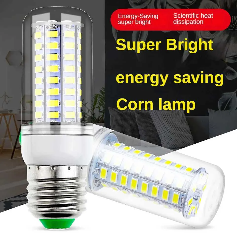 220V E14 E27 LED Corn Light Bulb - 2700K-6500K Warm/Cool White, 2835SMD ...