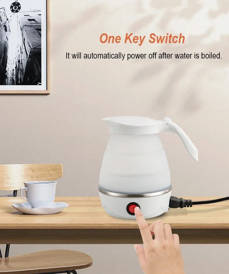 6L Mini Folding Kettle, Portable Household Silicone Compression, 600W ...