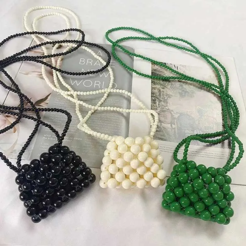 Mini Big Bead Shoulder Bag - Wedding Party Crossbody Purse, Coin Bag ...