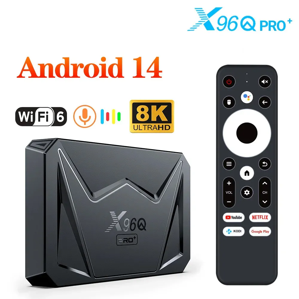 X96Q PRO+ Android 14 x96q android tv box - 4GB RAM, 32GB Storage, Allwinner H728 Quad Core, 8K ...