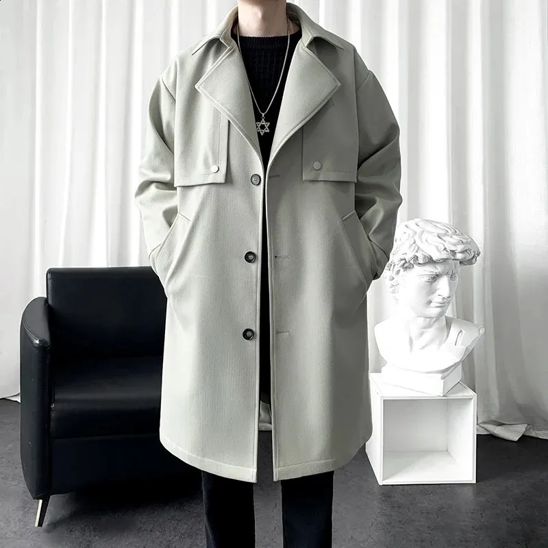 Korean Winter Jacket Coat: Stylish Long Windbreaker, Korean Coat Men ...