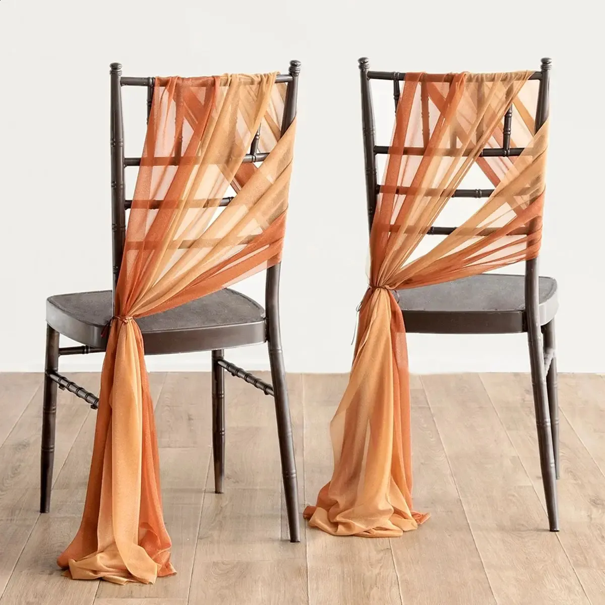 Chair Sashes 8ft Long Aisle Wedding Chair Back Side Decorations Fabric ...