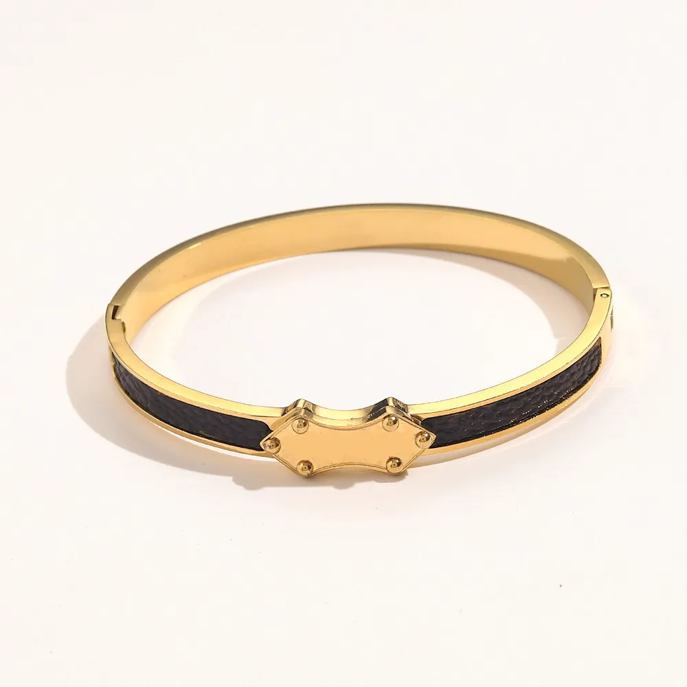 Wholesale Fashion Bracelets Women Bangle Designer Lucky Jewelry Faux Leather 18K Gold Plated Stainless Steel Bracelet Womens Wedding Gifts Cuff Bangle From 6 61 DHgate
