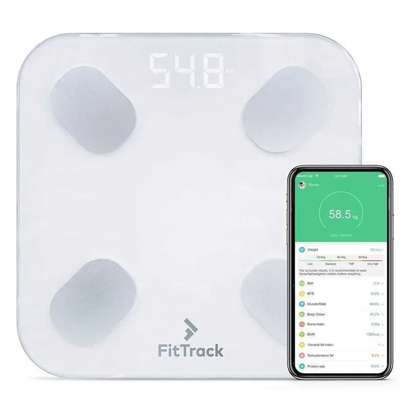 Intelligent Bluetooth Portable Fit2live Digital Bathroom Scale G240826 ...
