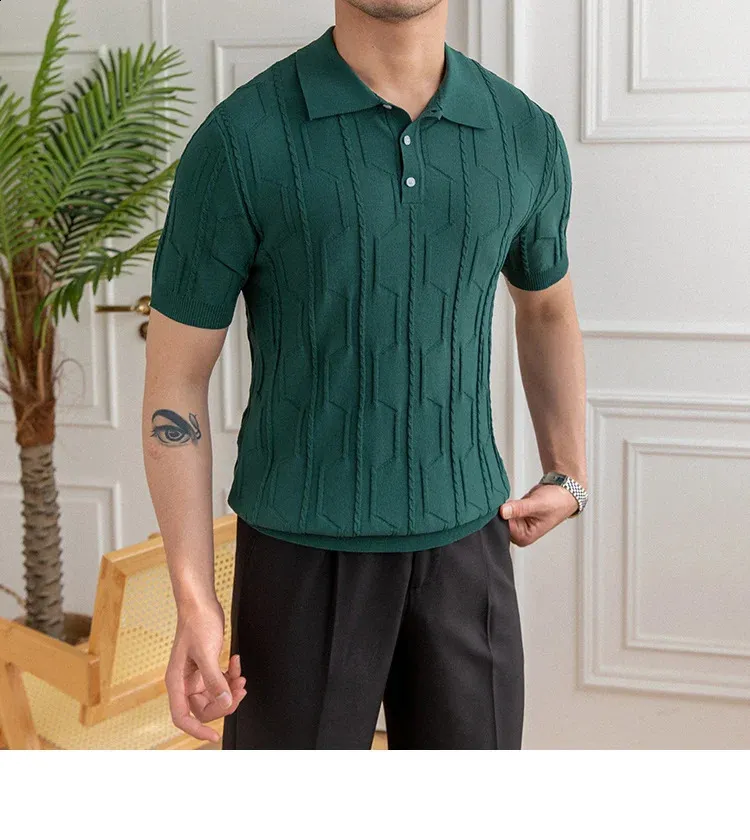 DHgate.com:Mens Slim Fit Knitted Striped Polo Shirt - Casual DHgate.com:Mens Slim Fit Knitted Striped Polo Shirt - Casual