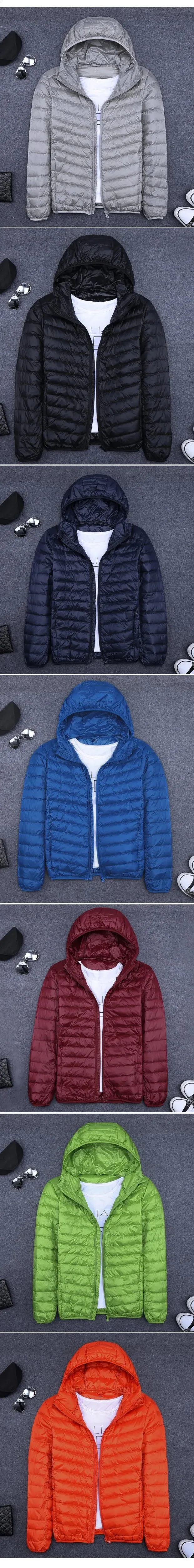 Ultra Light Hooded Down Coat: Mens Winter Jackets Coats, Portable ...