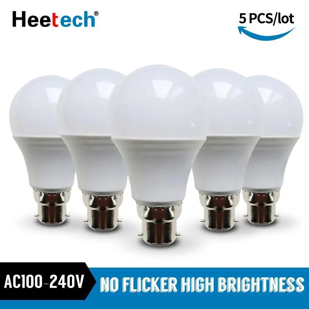 DHgate.com:5 Pack B22 Bayonet LED Bulbs - 21W, 18W, 15W, 12W, 9W, 6W ...