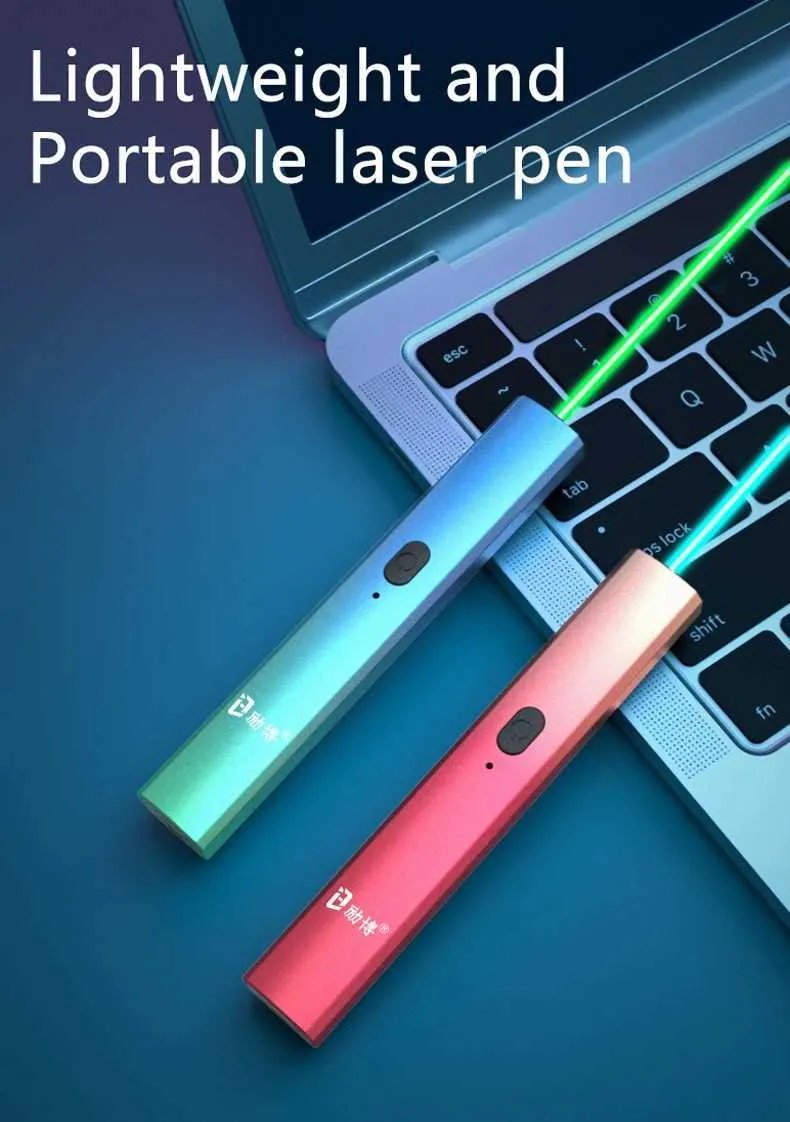 Premium Dual Beam Laser Pointer Pen: Blue & Green Light, C-Type ...