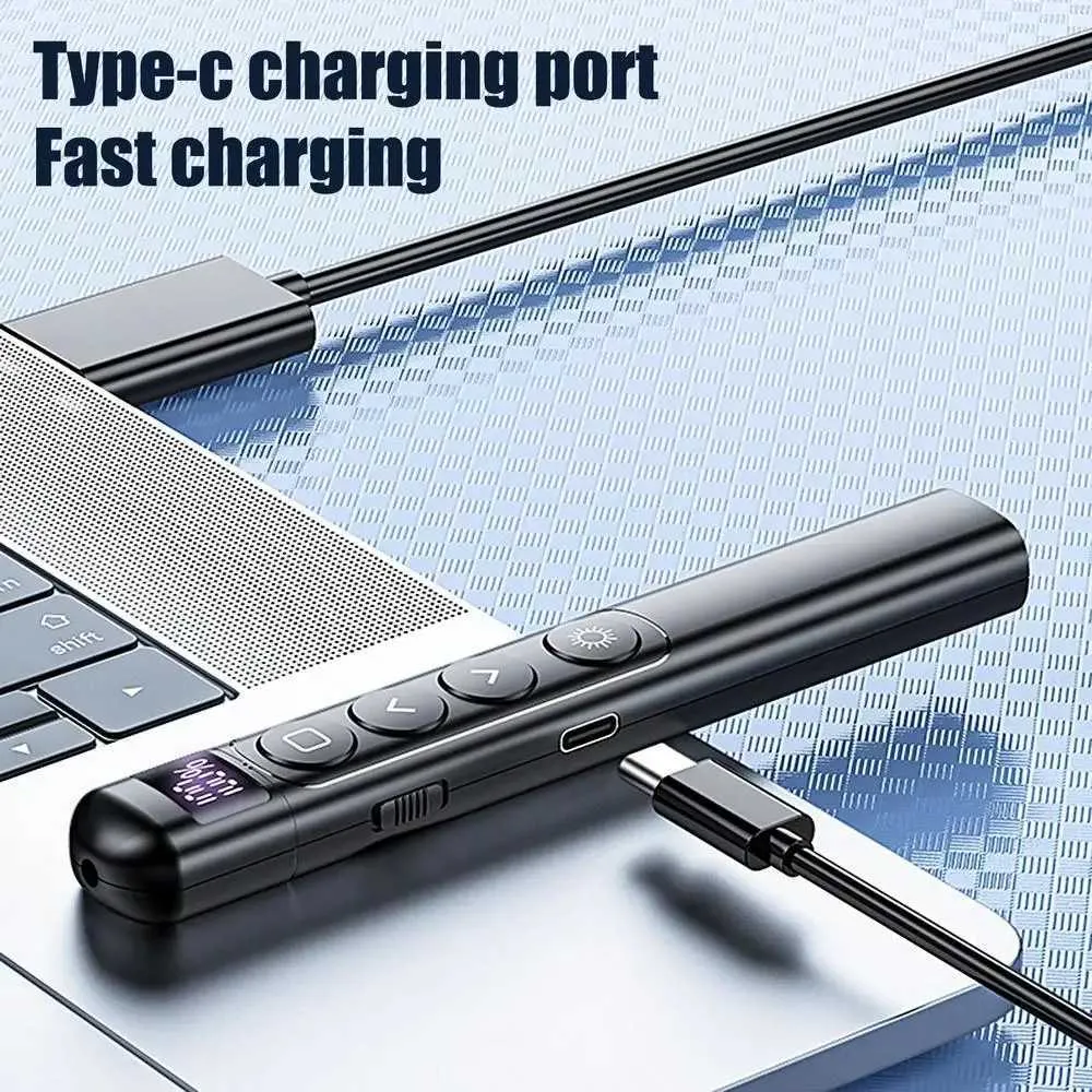 Wireless Presenter Clicker Pen with Laser Pointer, RF 2.4GHz, Hyperlink ...