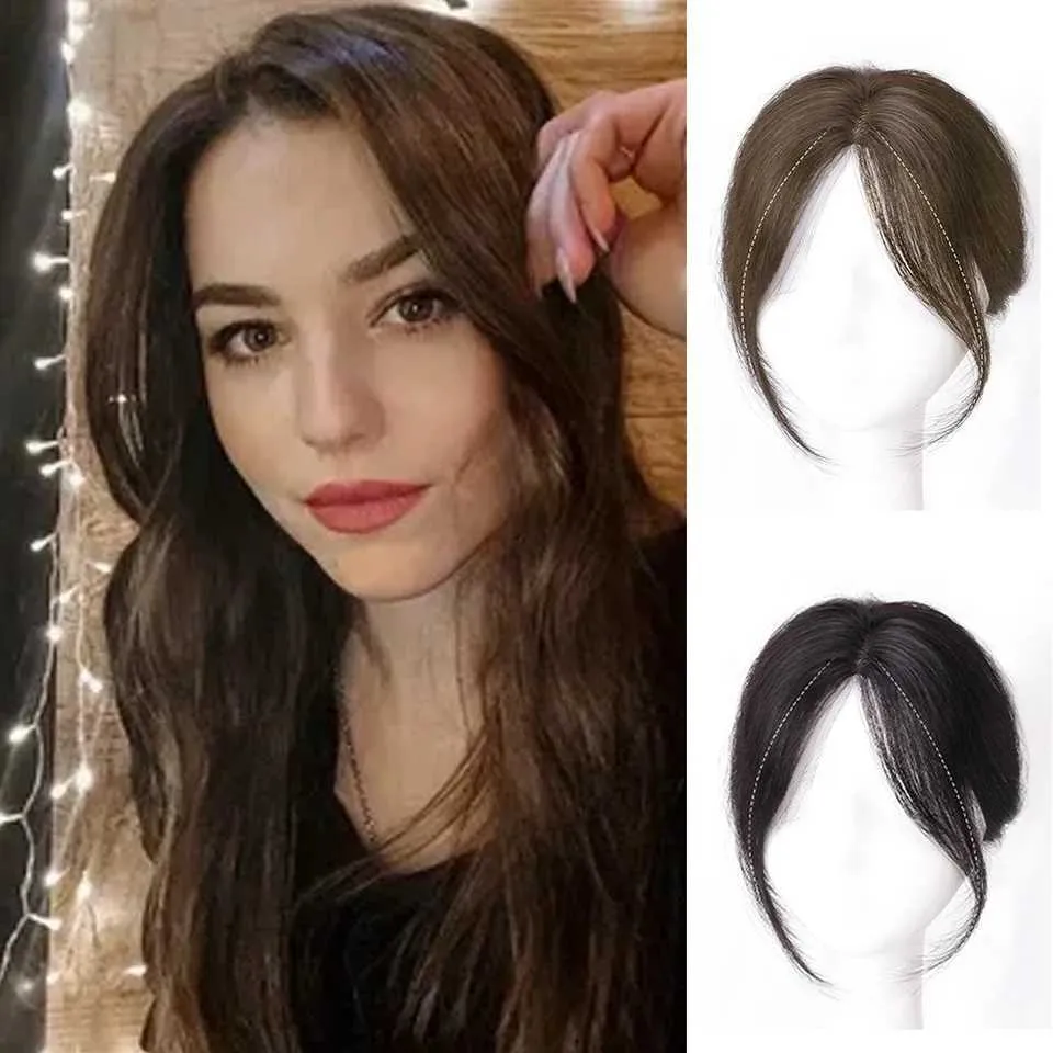 Elegant Synthetic Bangs Clip In Extensions For Daily Use Top Of The ...