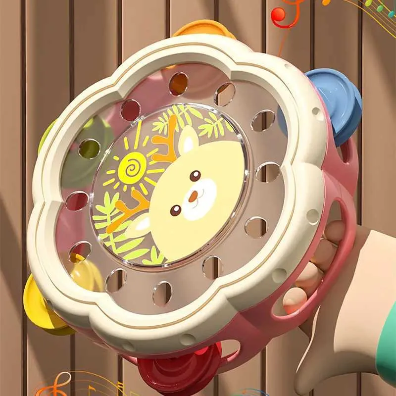 DHgate.com:Baby music instrument toy Montessori hand drum and bell ...