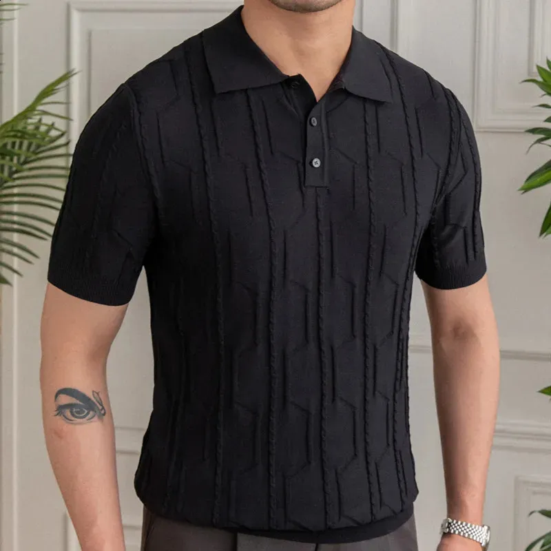 DHgate.com:Mens Slim Fit Knitted Striped Polo Shirt - Casual DHgate.com:Mens Slim Fit Knitted Striped Polo Shirt - Casual