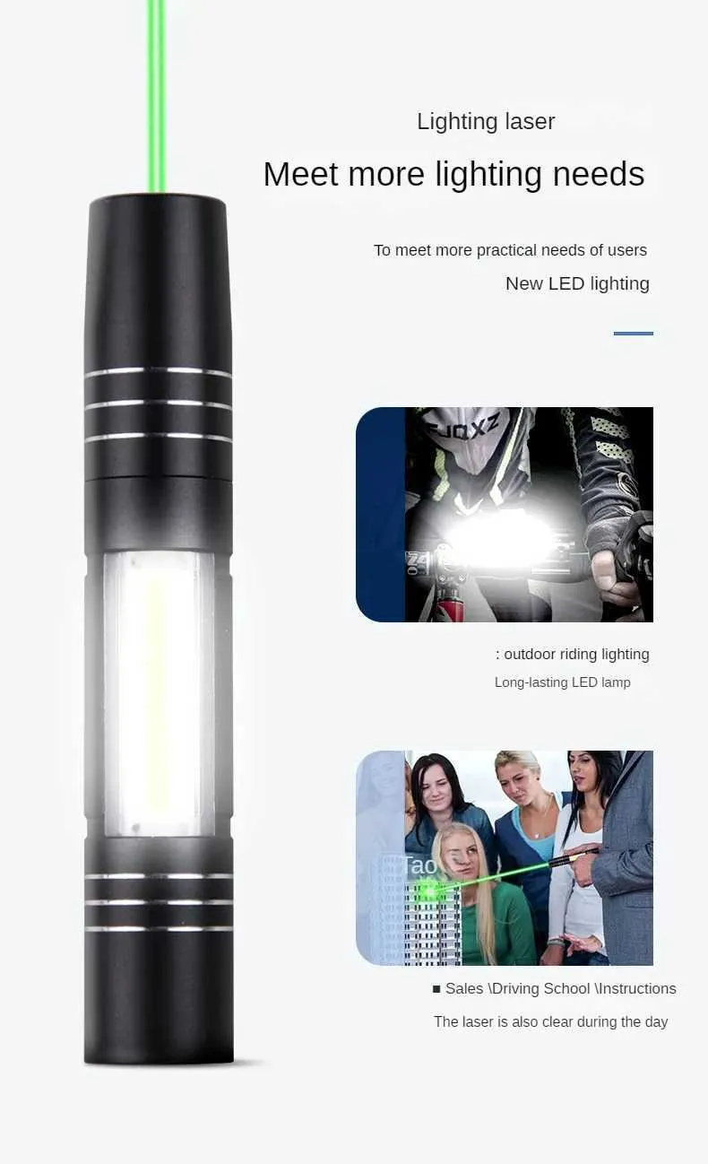Green Laser Pointer Pen - USB Rechargeable, Constant Brightness ...