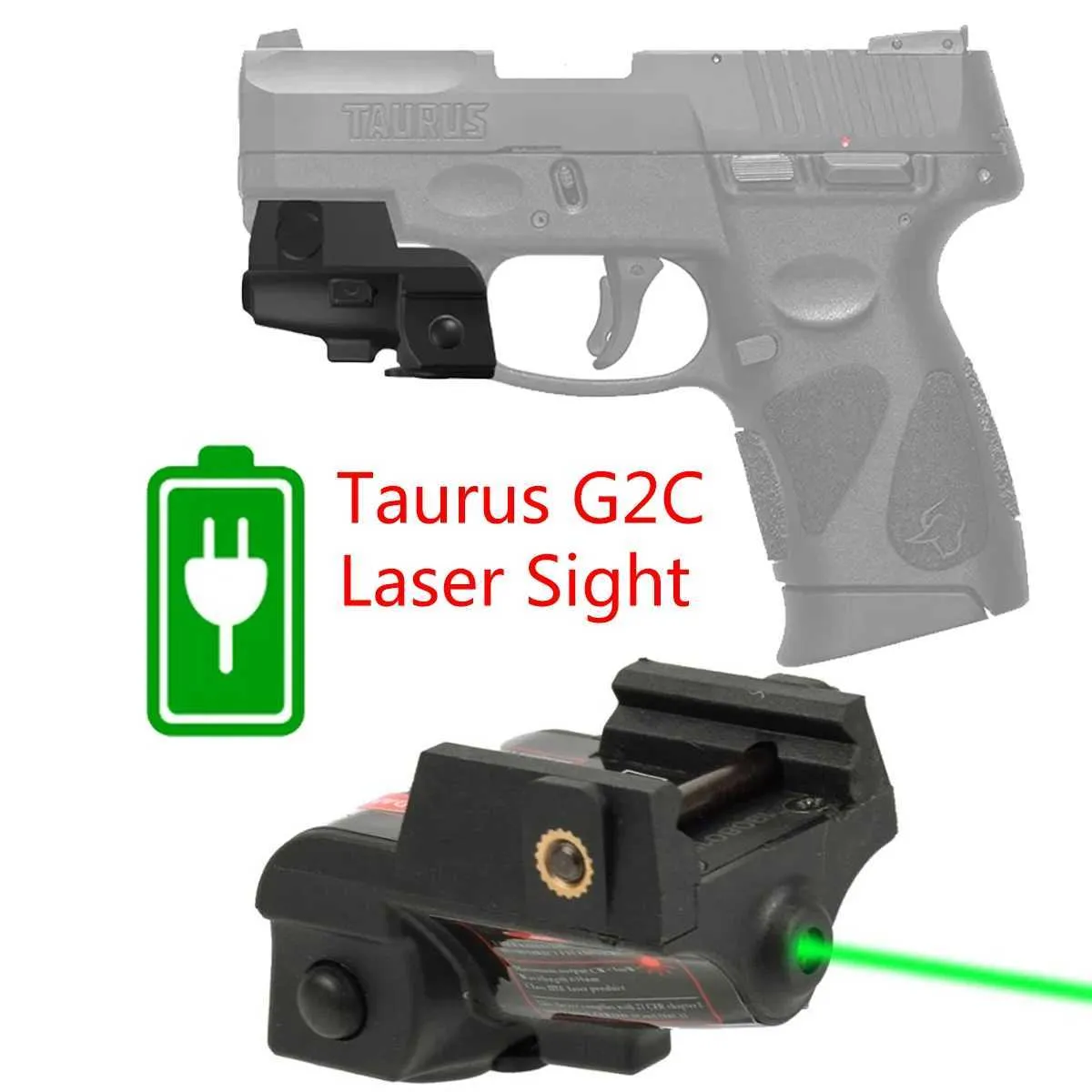 Green Laser Sight For Pistols Rechargeable Red Dot Sight For Glock 17 ...