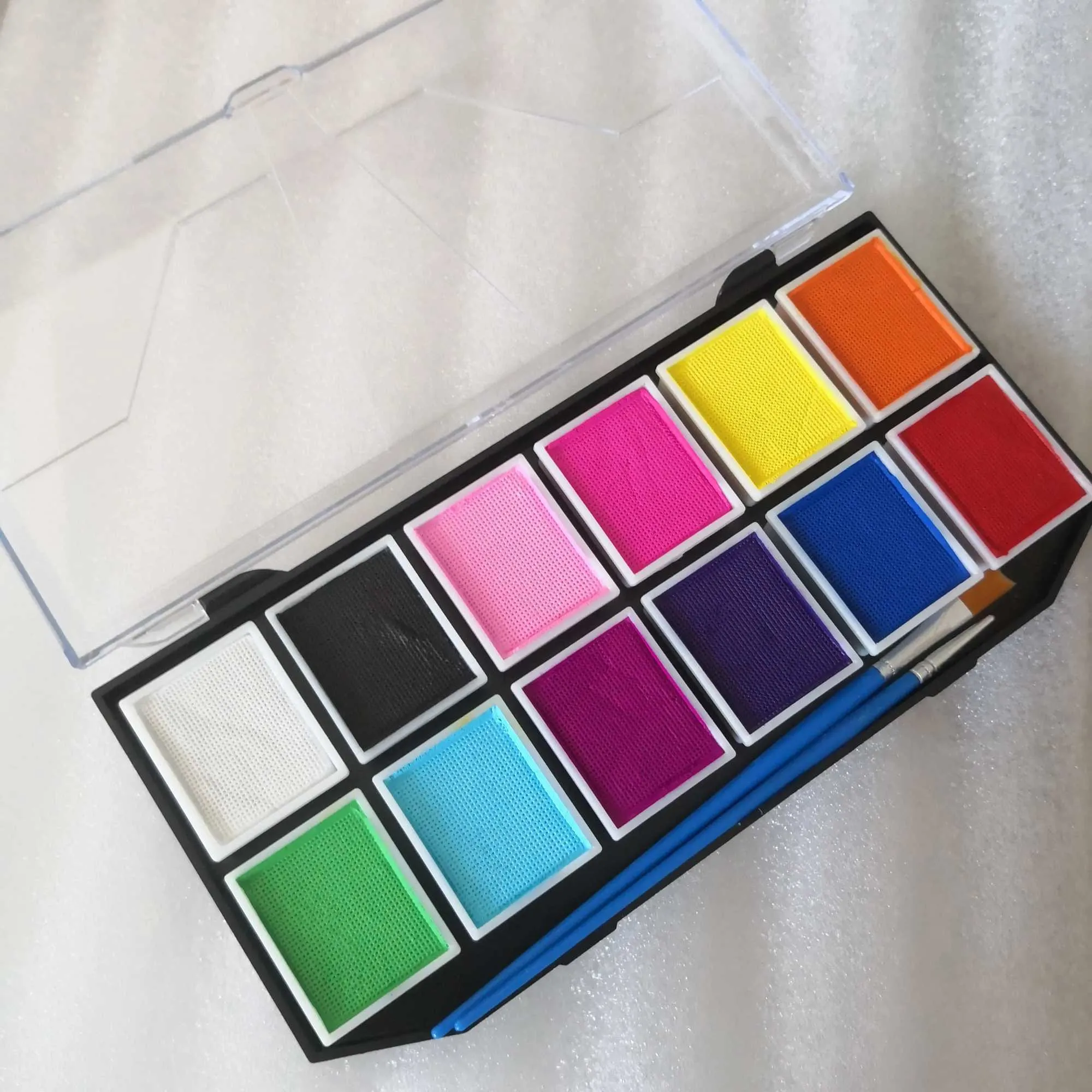 Face Painting Palette 12 Water Based Rainbow One Stroke Split Cake ...