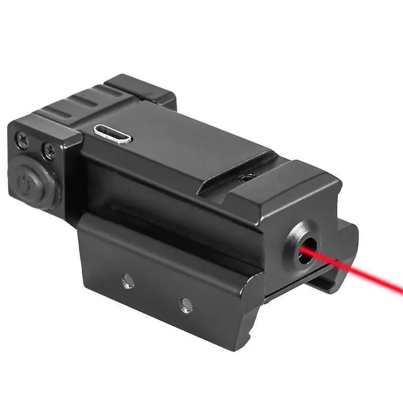 Miniature Red Laser Sight Hunting Compact Pistol Laser Sight USB ...