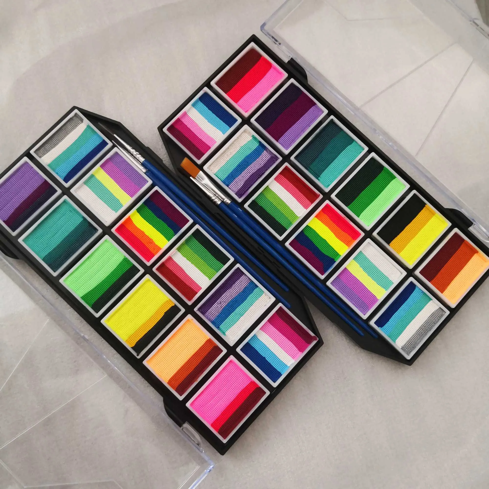 Neon UV Face & Body Paint Palette - 12 Vibrant Colors for Professional ...