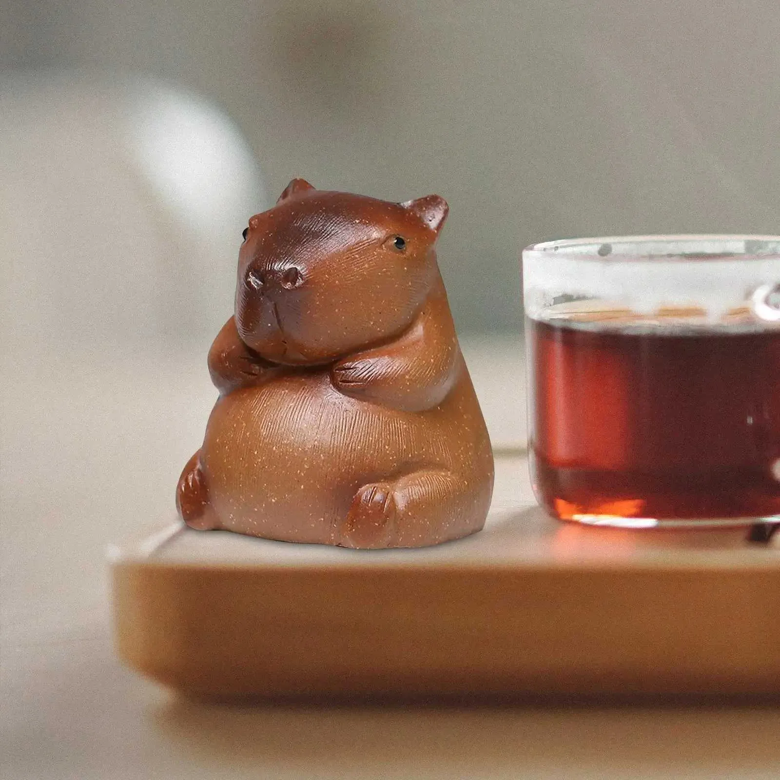 Lovely Tea Pet Statue Decoration for Room, Yoga,...
