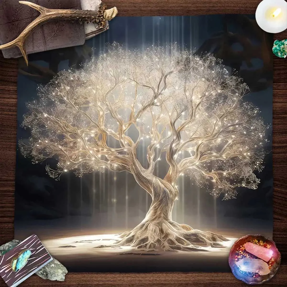 Tree Of Life Tarot Table Wallpaper Altar Cloth Cover Cardboard Game ...