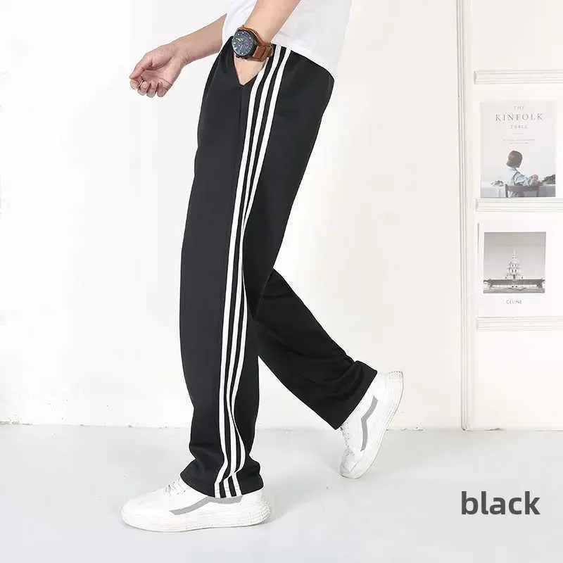 Loose Sweatpants Men: Casual Striped Pants With Three Pockets, Straight ...