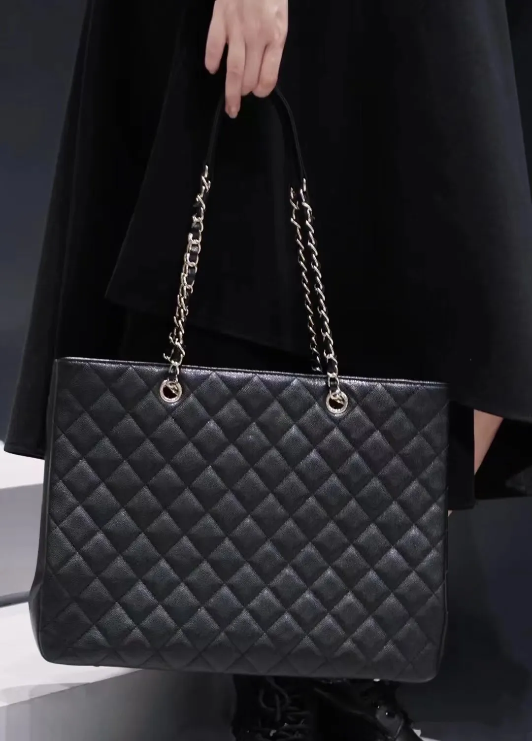 Designer Genuine Leather Large Black Shoulder Bag Large Capacity, Top ...