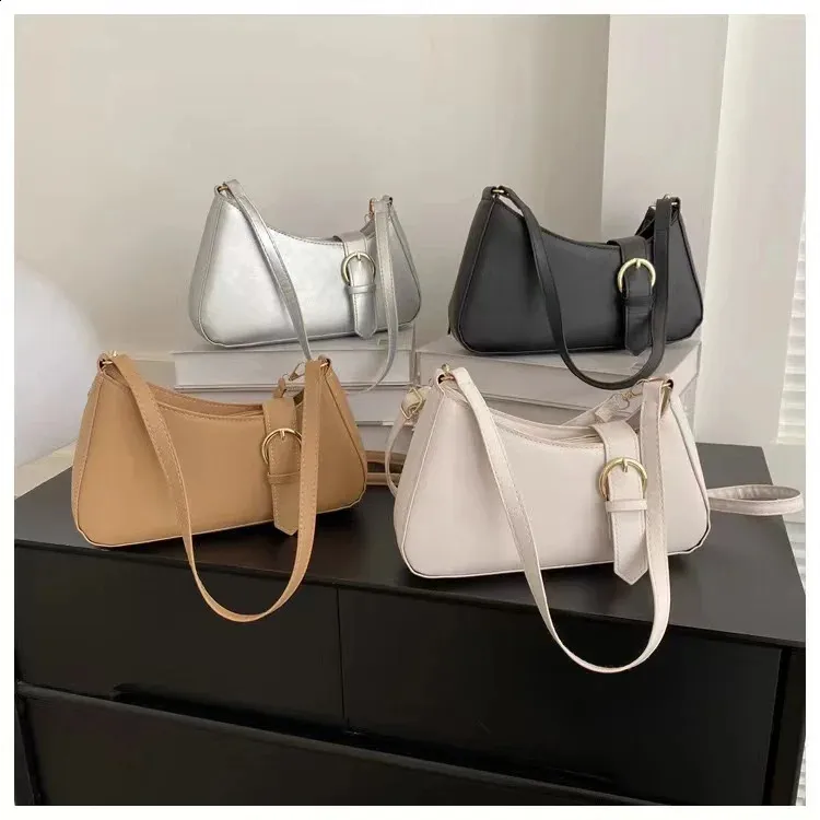 Retro Style Solid Color PU Leather Shoulder Bag - Fashionable & Casual ...