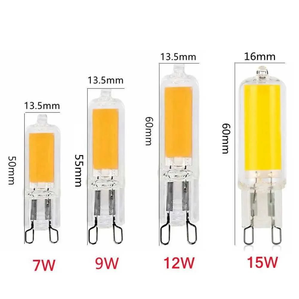 G9 LED Bulb Super Bright 7W-15W 220V Glass Lamp COB Constant Power for ...