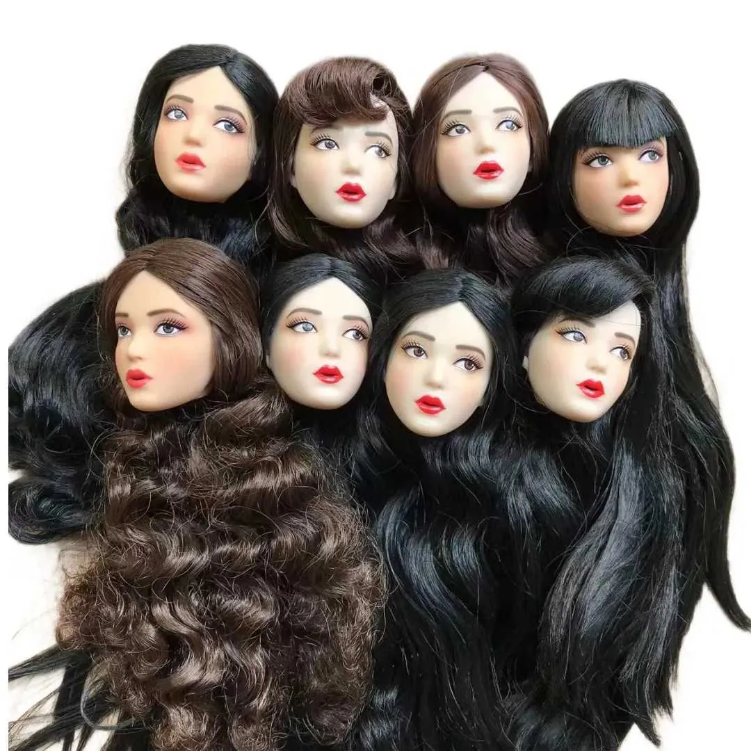 Diy Barbie Hairstyles Head With Super White Skin And Brown/Black Hair ...