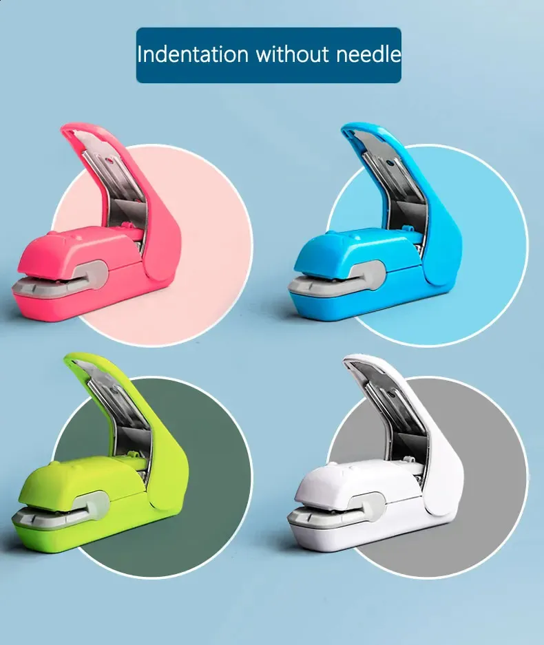 Mini Staple-Free Stapler: Hand Held Paper Stapler - Securely Binds Up ...