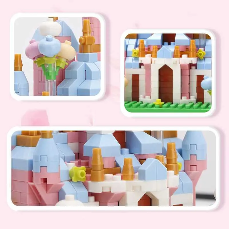 Mini Castle Building Blocks Fairy Tale Castle Church Miniature Building ...